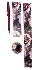 30 & 15cm Wooden Rulers, Ballpoint Pen & Lip Balm Combo - Carnation ...