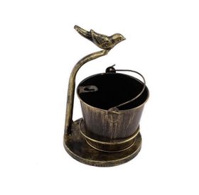 Multifunctional Iron Steampunk Desktop Mini Trash Can Iron Ashtray ...