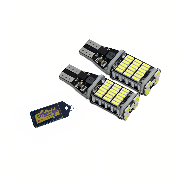 T15 LED Bulb Pair-45 LED SMD with Canceller White with Keyring | Shop ...