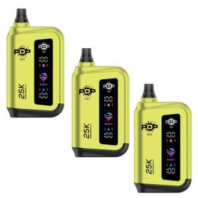 Pop Hit Rechargeable Vape Bar 25K Puffs 50mg -Sour Watermelon Peach -3 ...