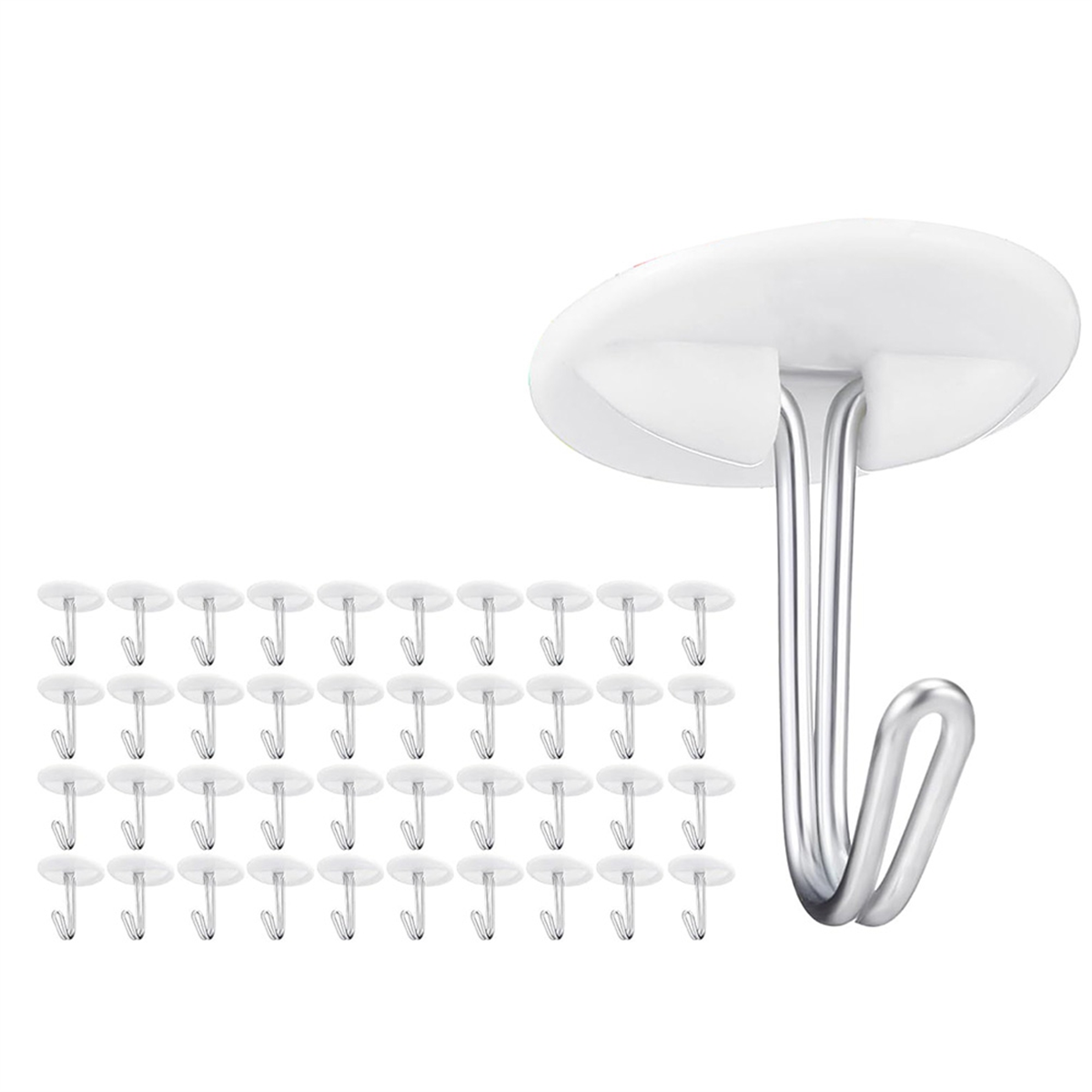 50 Pcs Adhesive Ceiling Hooks For Classroom Hanging Decor White | Shop ...