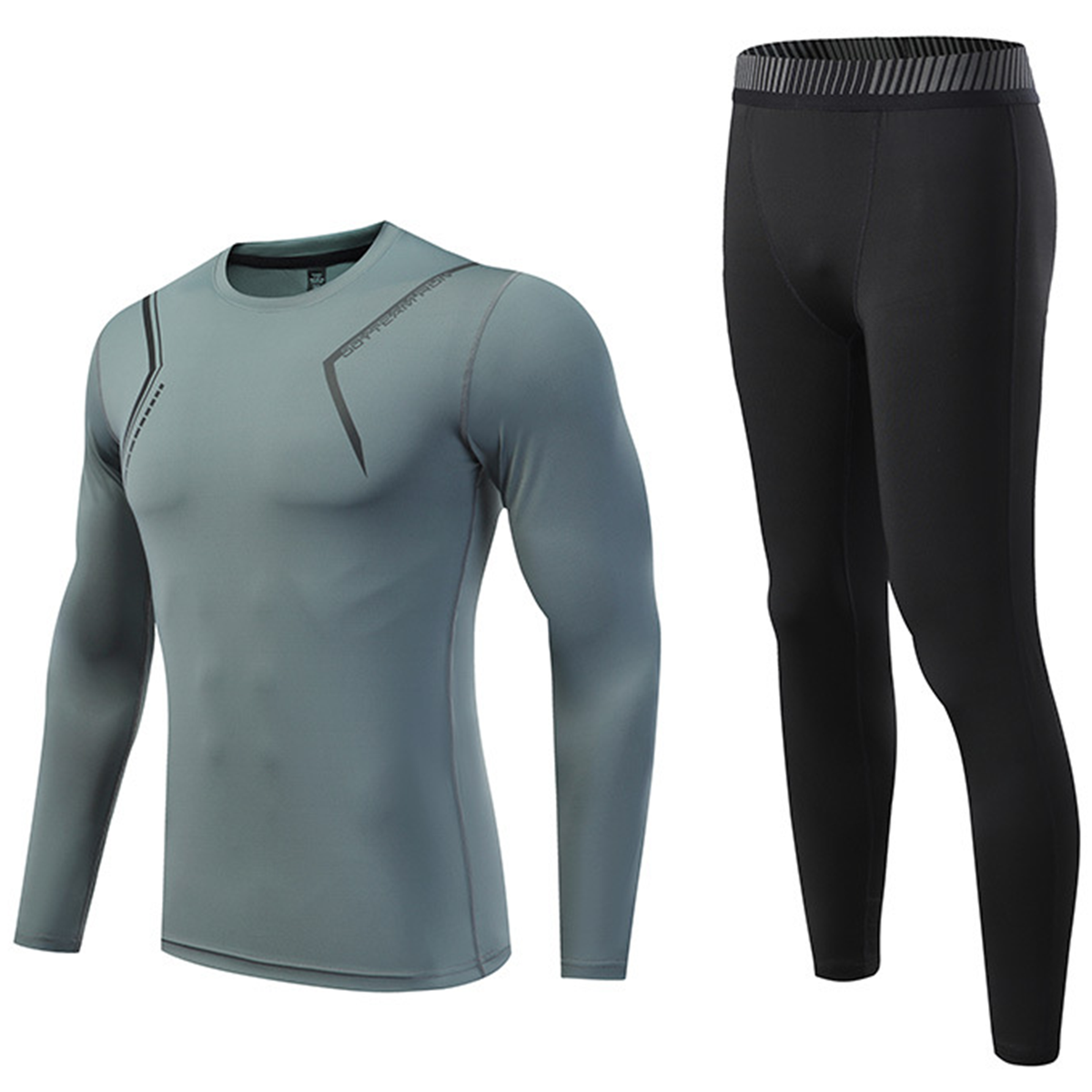 Men's Compression Suit Set Breathable Compression Sport Fitness Shirt ...