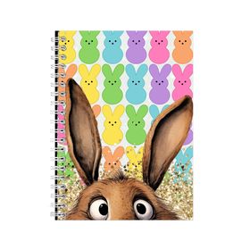 Peeking A5 Notebook Spiral Lined Trendy Easter Graphic Notepad Present ...
