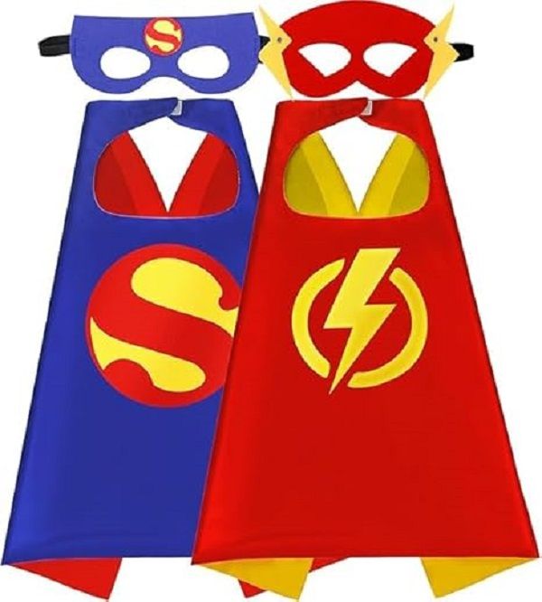 Superhero Capes and Masks for Kids - Lightning and Captain Superhero ...