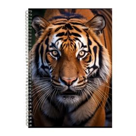 Tiger A4 Notebook Pad with Lines for Work Trendy Animals Graphic ...