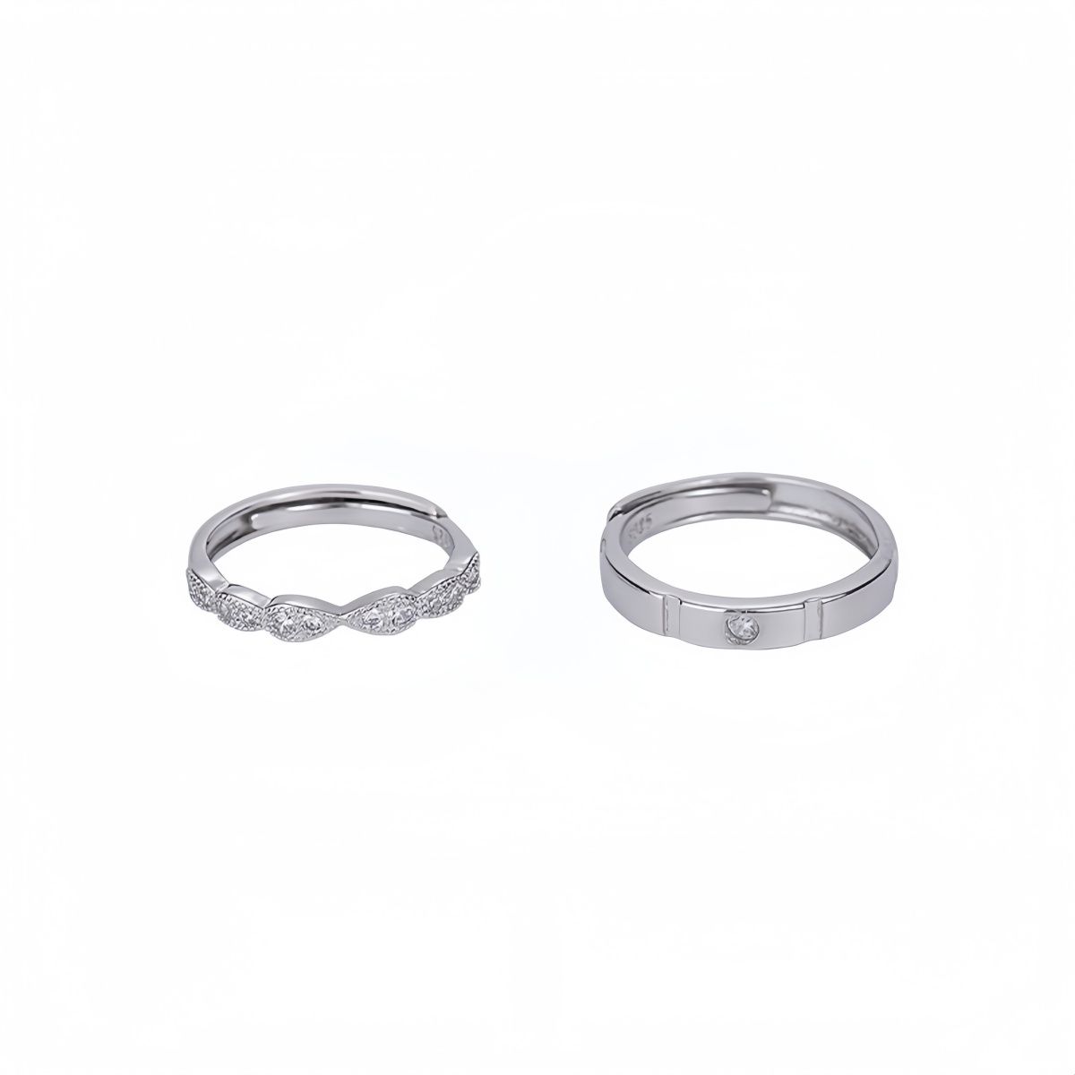 Square Sugar Couple Rings Matching Pair for Men and Women | Shop Today ...