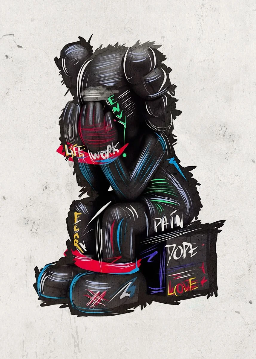 Canvas Wall Art - Kaws Graffiti Artwork | Shop Today. Get it Tomorrow ...