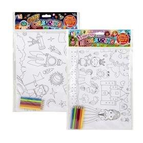 Giant Colouring Sheet 120cm x 90cm With 6 Pencils (Set of 2) | Shop ...
