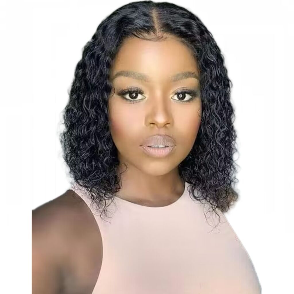 Golden Perfect Wear And Go 12Inch Full Frontal Glueless Curly Bob Wig ...