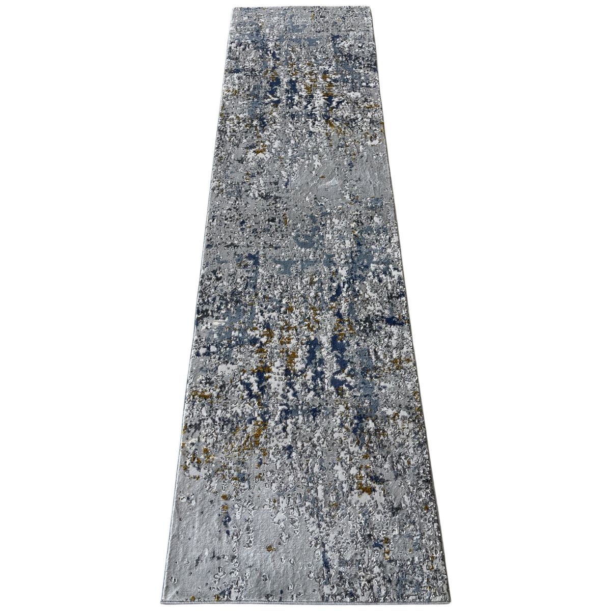 Navy / Grey Modern Fine Passage Runner Rug - 300 x 80 cm | Shop Today ...