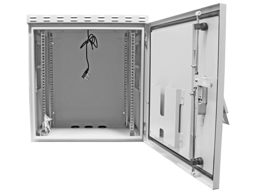 Scoop 12U 450mm Deep Outdoor Network Rack Cabinet with 2 fans CAB-12UO ...