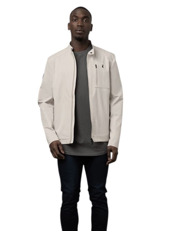 Polo Mens PJC LS Quilted Biker Jacket Stone | Shop Today. Get it ...
