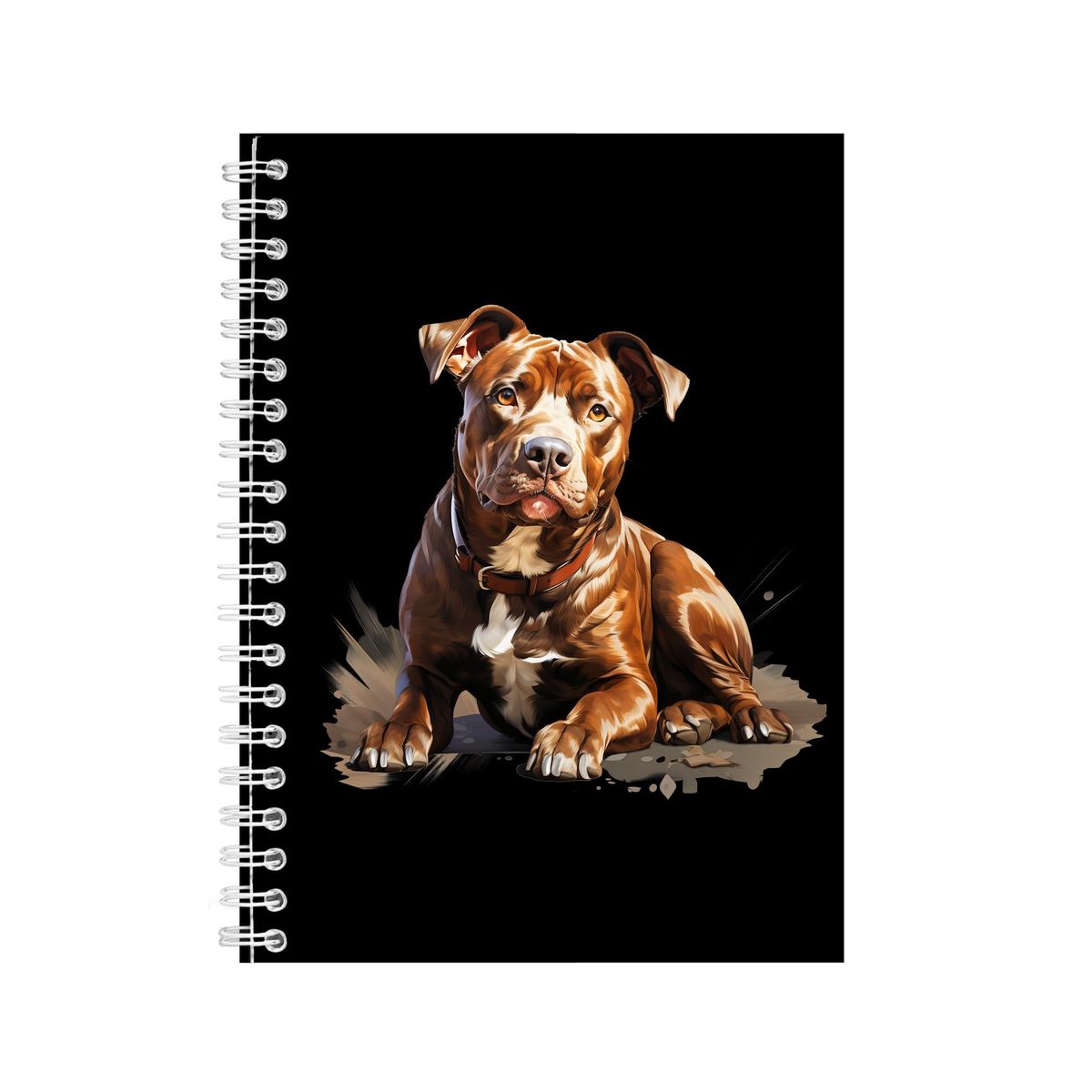 Pit_17 A5 Notebook Spiral and Lined Pitbull Lovers Graphic Notepad Gift ...