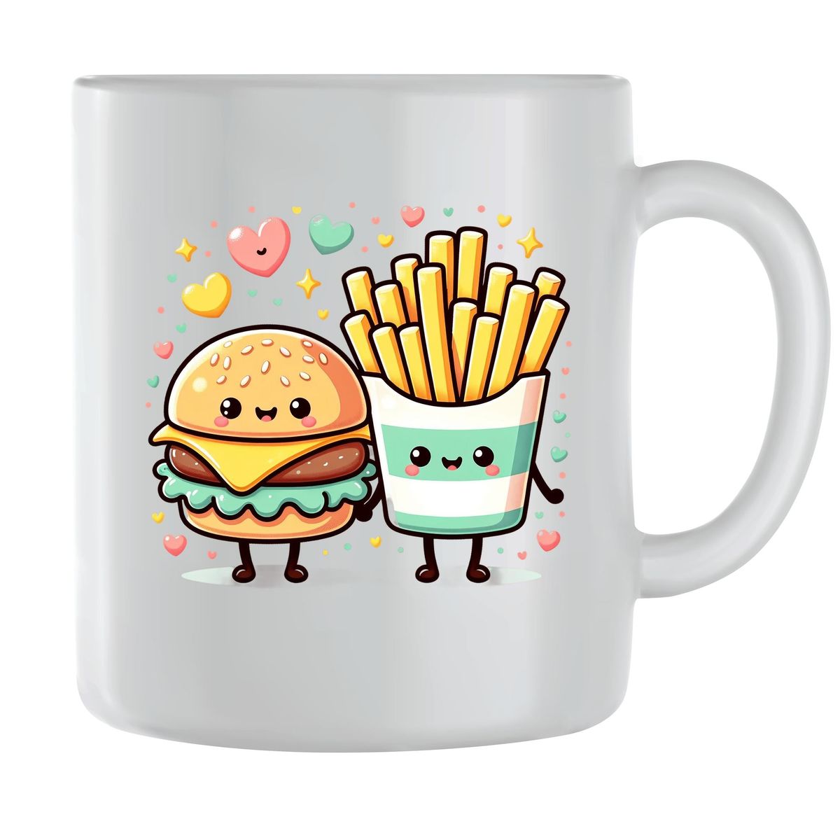 Burger Coffee Mugs for Men Women Matching Couples Graphic Cups Present ...