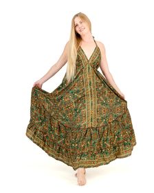 SKA Maxi Boho Gypsy VV Dress - Paisley Earth | Shop Today. Get it ...