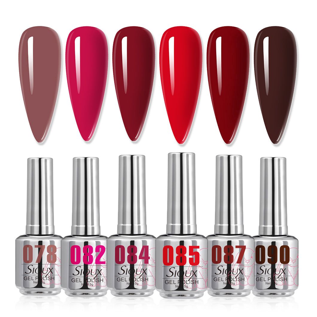 Sioux Luxe Rouge Gel Polish Collection - 6 Piece (15ml Each) | Shop ...