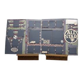 Scrap Matix Ready-Made Scrapbooking Layout - Grey 'All Star' Theme ...