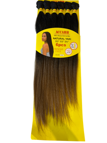 ACCAHH All In One Pack Bundles - Straight Human Touch Hair Blend -24 ...