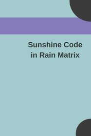 Sunshine Code in Rain Matrix | Shop Today. Get it Tomorrow! | takealot.com