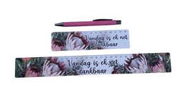 15cm, 30cm MDF Rulers with Pen Combo - Vandag is ek net dankbaar ...