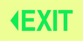 KE5 Exit with Arrow Pointing to the Left Sign - 190mm x 380mm | Shop ...