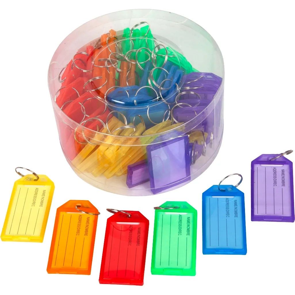 PrimeLine Hard Type Plastic Key Ring Tags x25 | Shop Today. Get it ...