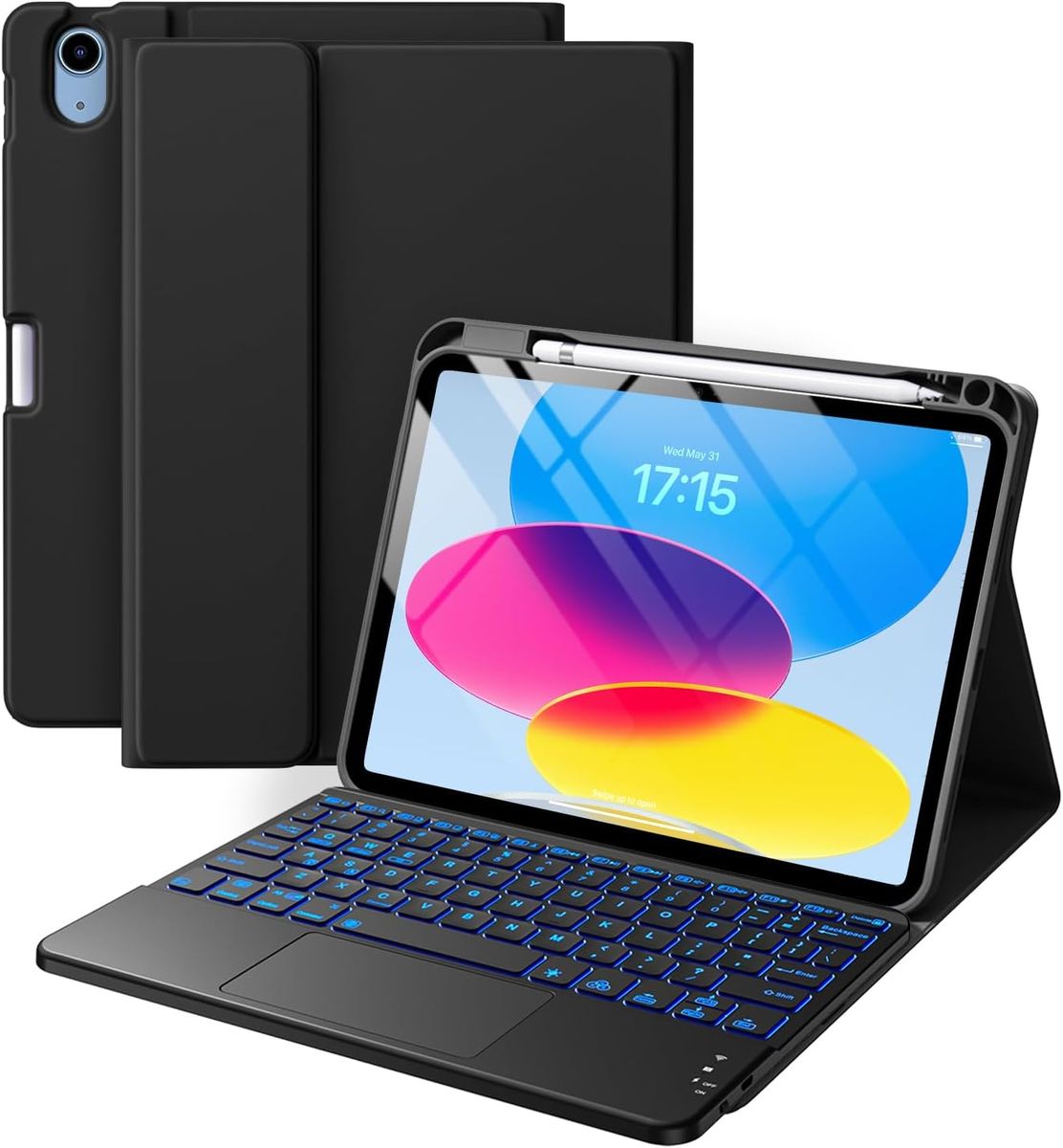 Detachable Keyboard Compatible With iPad (A16) 11th/10th Gen (Black ...