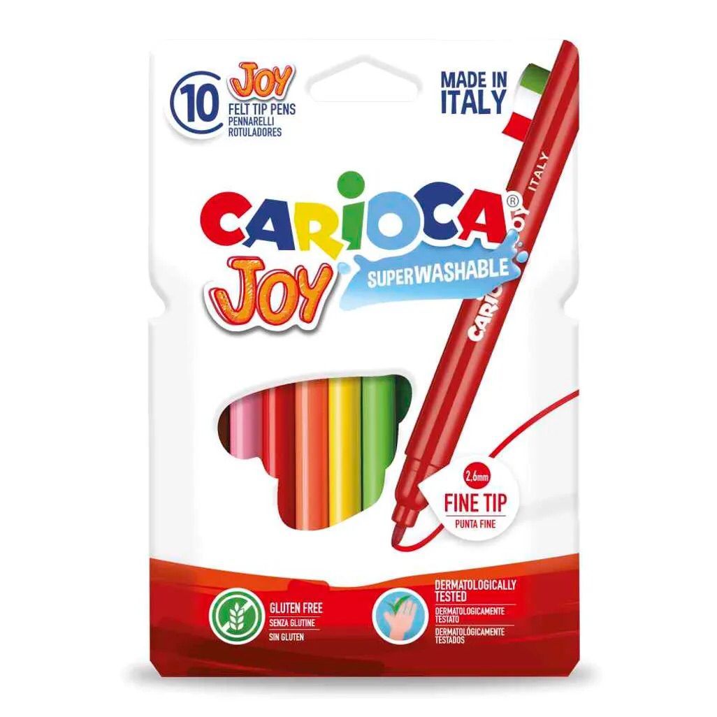 Carioca Joy Felt Tip Markers - Set of 10 Soft Point x 2 | Shop Today ...