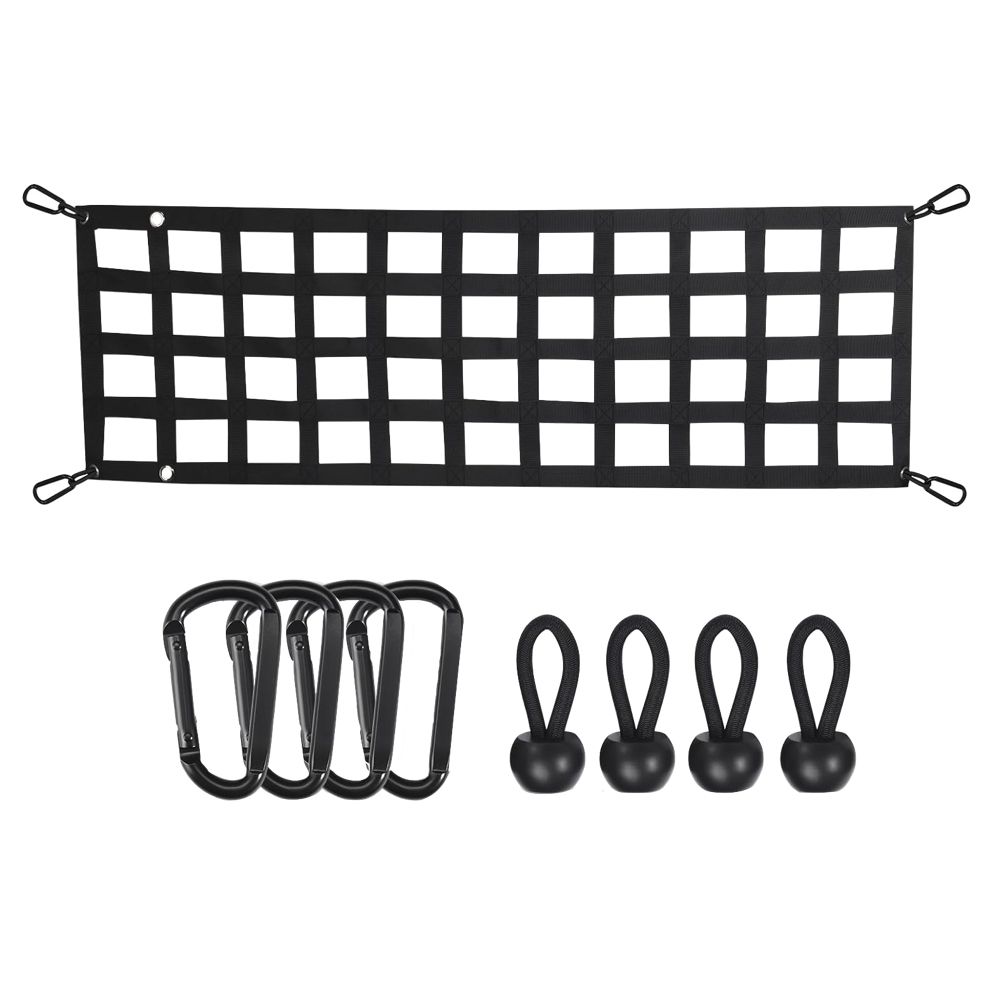 Automotive Heavy Duty Tail Gate Cargo Net & Accessories Set Of 9 (152CM ...