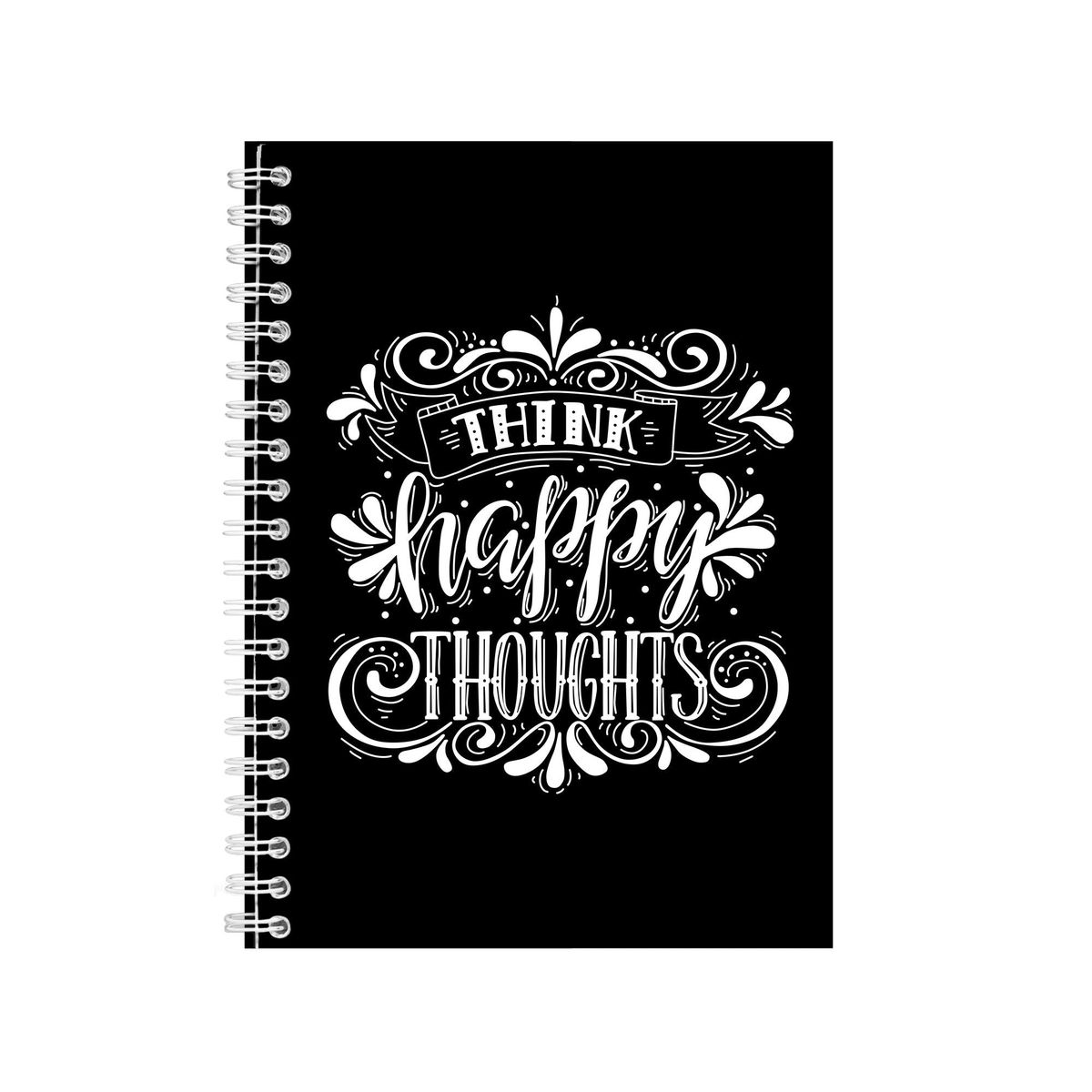 Think happy thoughts Notebook Gift Idea Writing Book Notepad Pad 68 ...