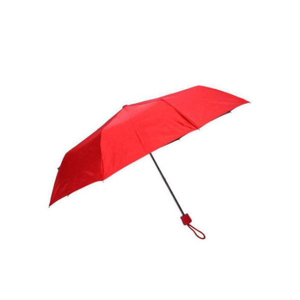 Red Lightweight 3-Fold Aluminum Frame Travel Umbrella - Pack of 5 ...