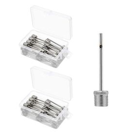 Tool Sports Ball Dual-Port Inflating Pump Needle Adapter 4cm - 60 Piece ...