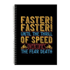 Faster Faster Notebook Biker Gift Idea A4 Notepad 157 | Shop Today. Get ...