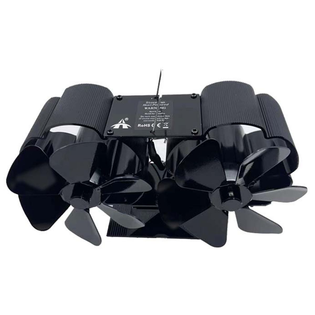 ALANES 12 Blades Dual Motors Wood Stove Fan with Bracket for Wood Stove ...