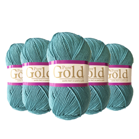 Elle - Pure Gold Double Knit Yarn/Wool (5 x 100g pack) | Shop Today ...