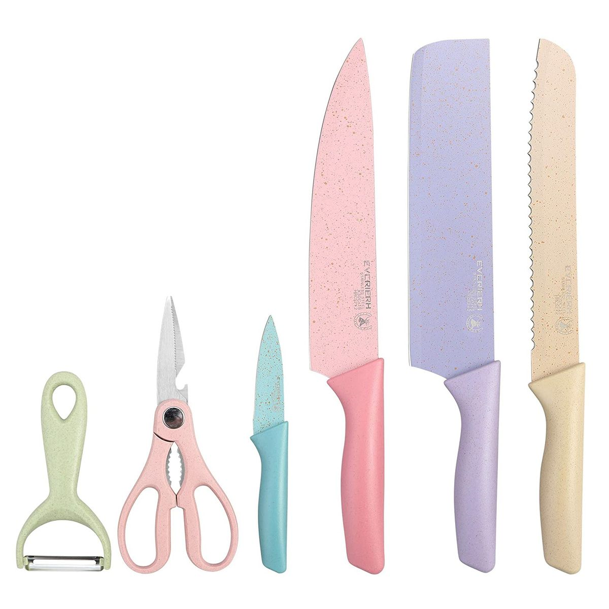 6 Pcs Colorful Kitchen Knife Sets | Shop Today. Get it Tomorrow ...