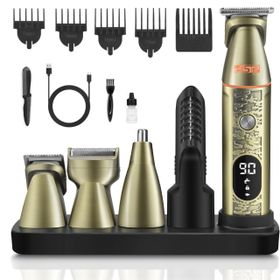 Body Grooming Kit For Men Beard Clipper & Trimmer Set Waterproof Shaver ...