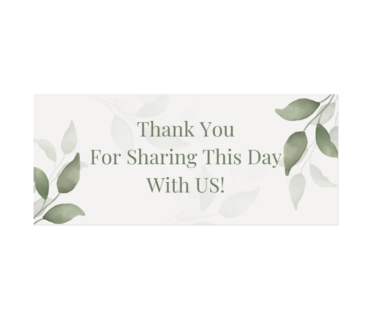 Wedding Favour Stickers - Thank You For Sharing This Day With Us | Shop ...