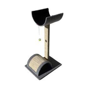 Scratzme - Hide & Scratz Premium Scratching Post - Light Grey & Black ...