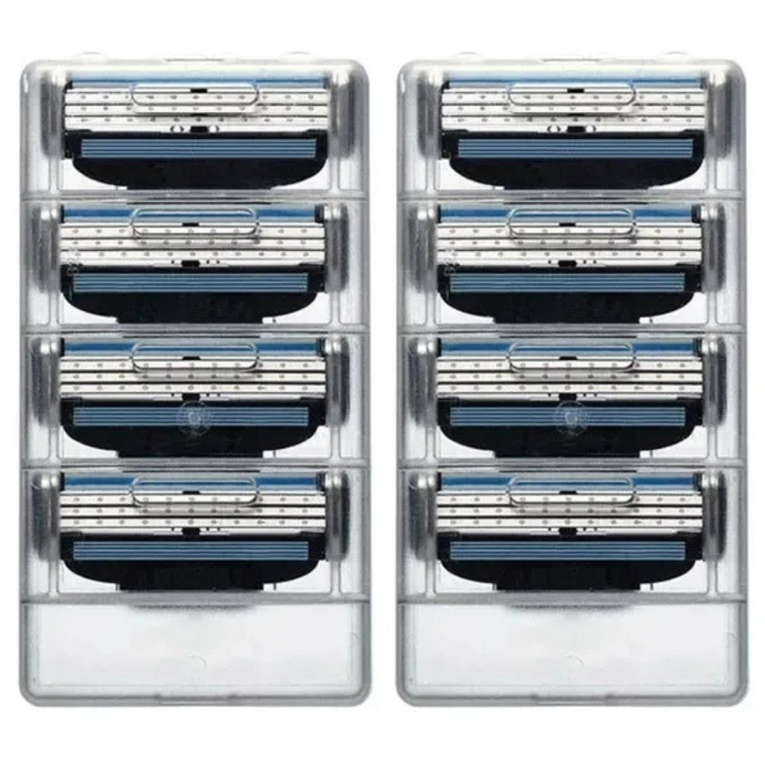 Shaving Blades for Gillette Mach3 - 8 Pack - Generic Blades - Premium ...