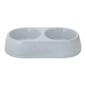 Double Bowl Pet Feeding Tray - 1200ml for Dogs and Cats - Easy Cleaning ...