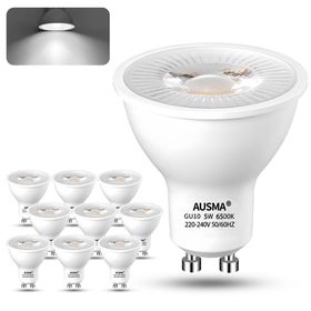 AUSMA 10-Pack GU10 5W Led Emergency light Bulb 480Lumens 6500K Cold ...