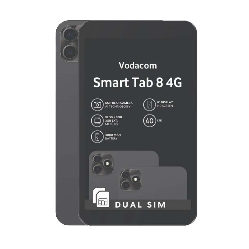 Vodacom Smart Tab 8 4G Dual Sim 32GB - Black | Shop Today. Get it ...