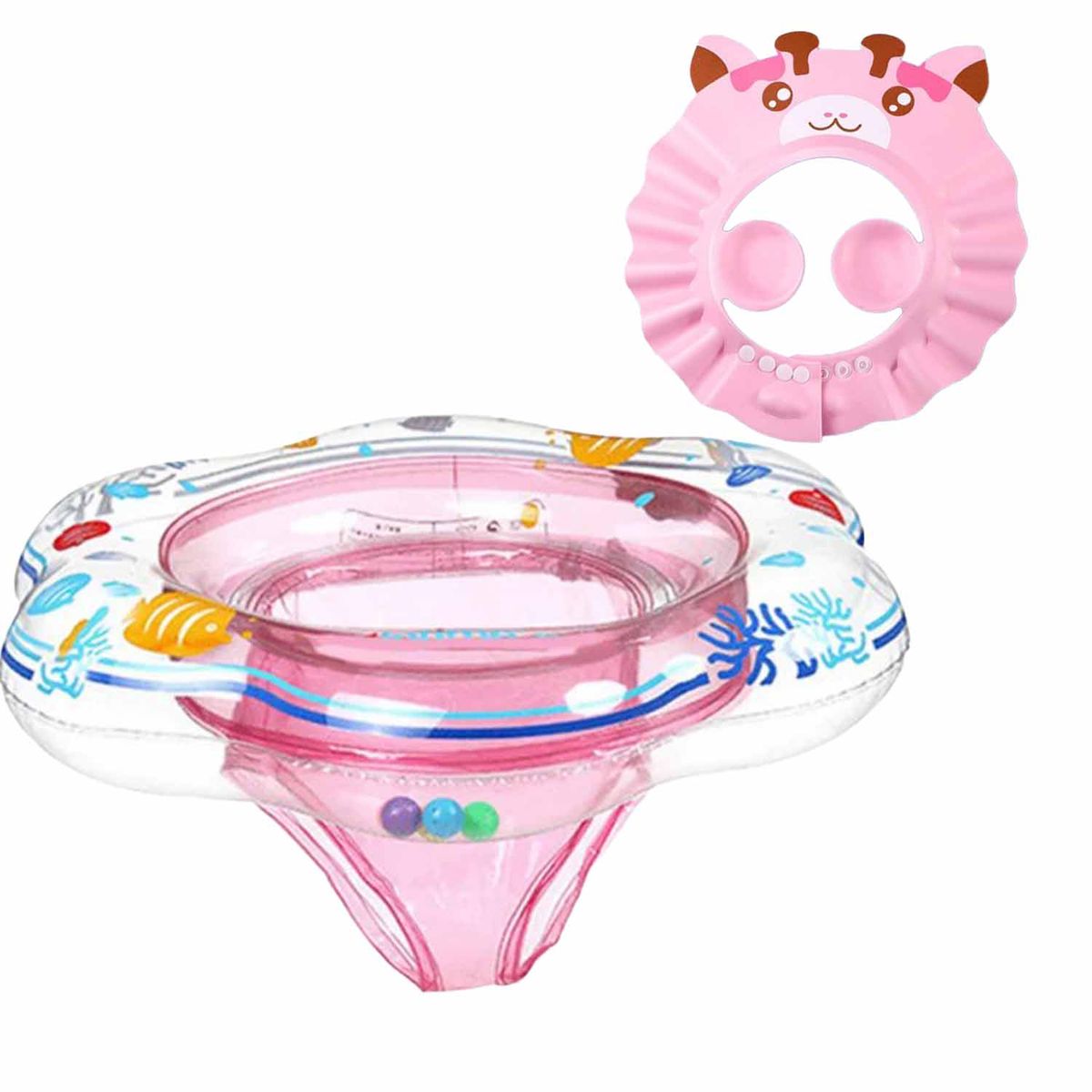 FocusBaby Inflatable Baby Swim Ring With Seat & Adjustable Baby Water ...