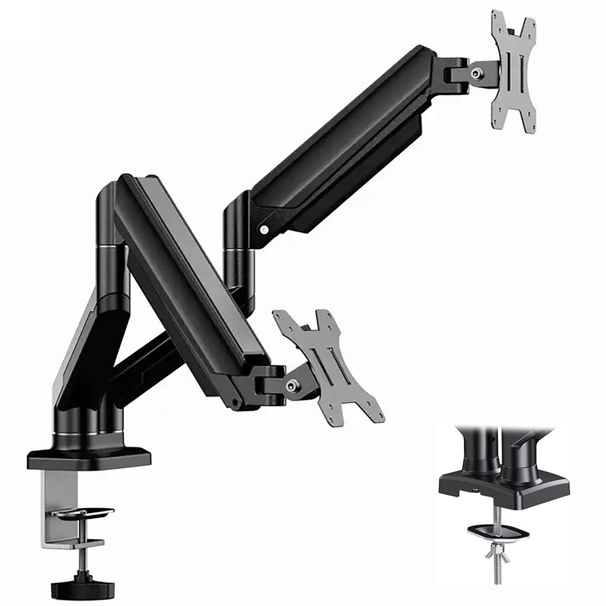 Dual Monitor Arm Mount 32" - No Drooping Full Motion Adjustable Stand ...