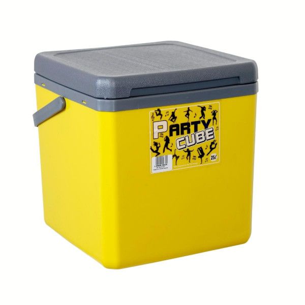 Party Cube Cooler Box 25L Yellow | Shop Today. Get it Tomorrow ...