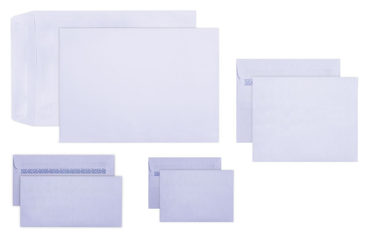 LEO Envelopes - Combo Pack of 80 White Self-Seal Envelopes, C4 C5 C6 ...