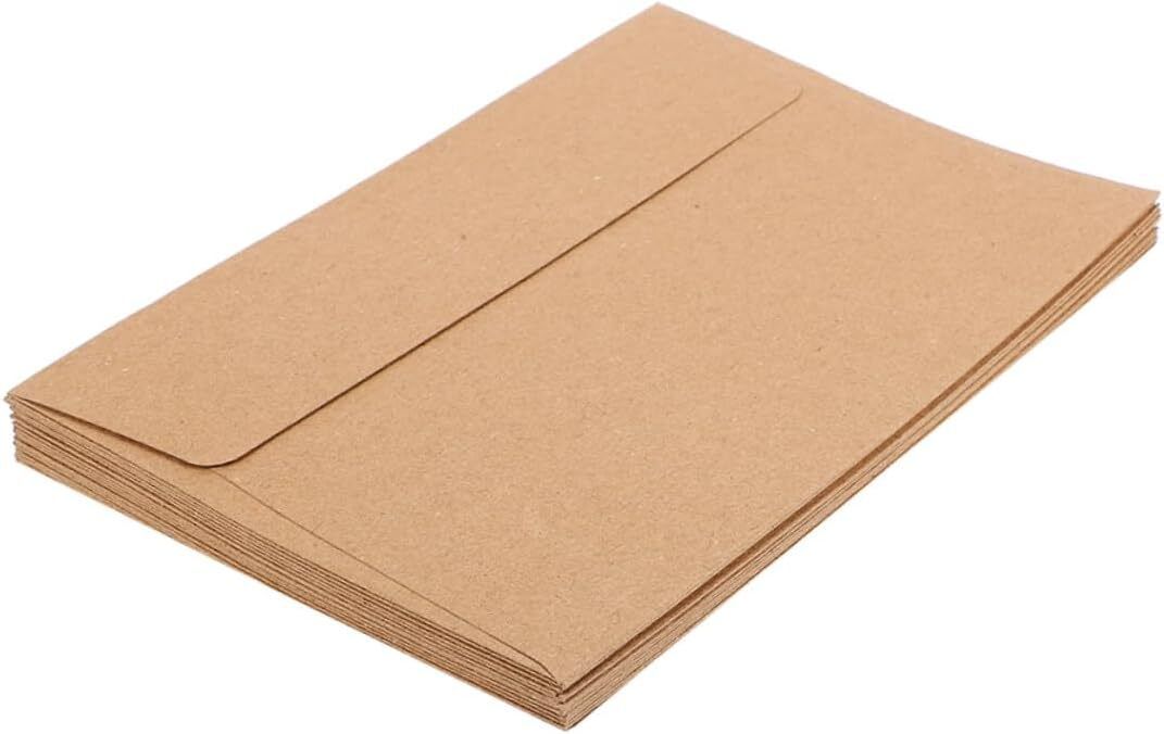 30pcs Kraft Paper Envelopes 10.8x15.9cm Self-seal Invitation Card ...