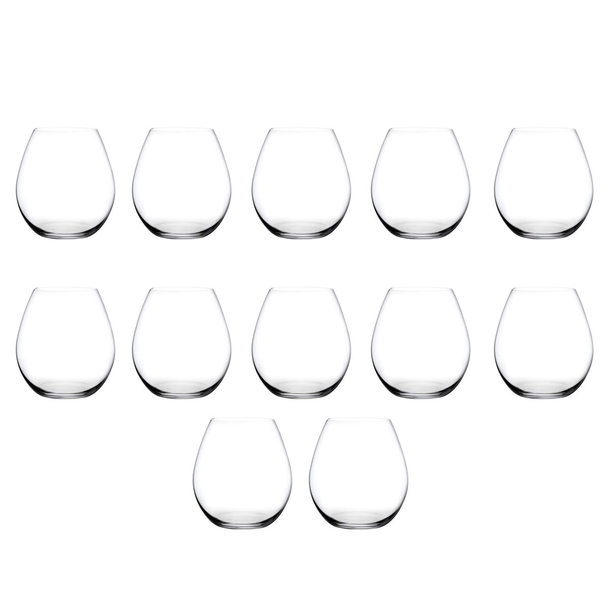 Bulk Pack Of 12 24oz Classic Design Stemless Bourgogne Wine Glasses Set ...