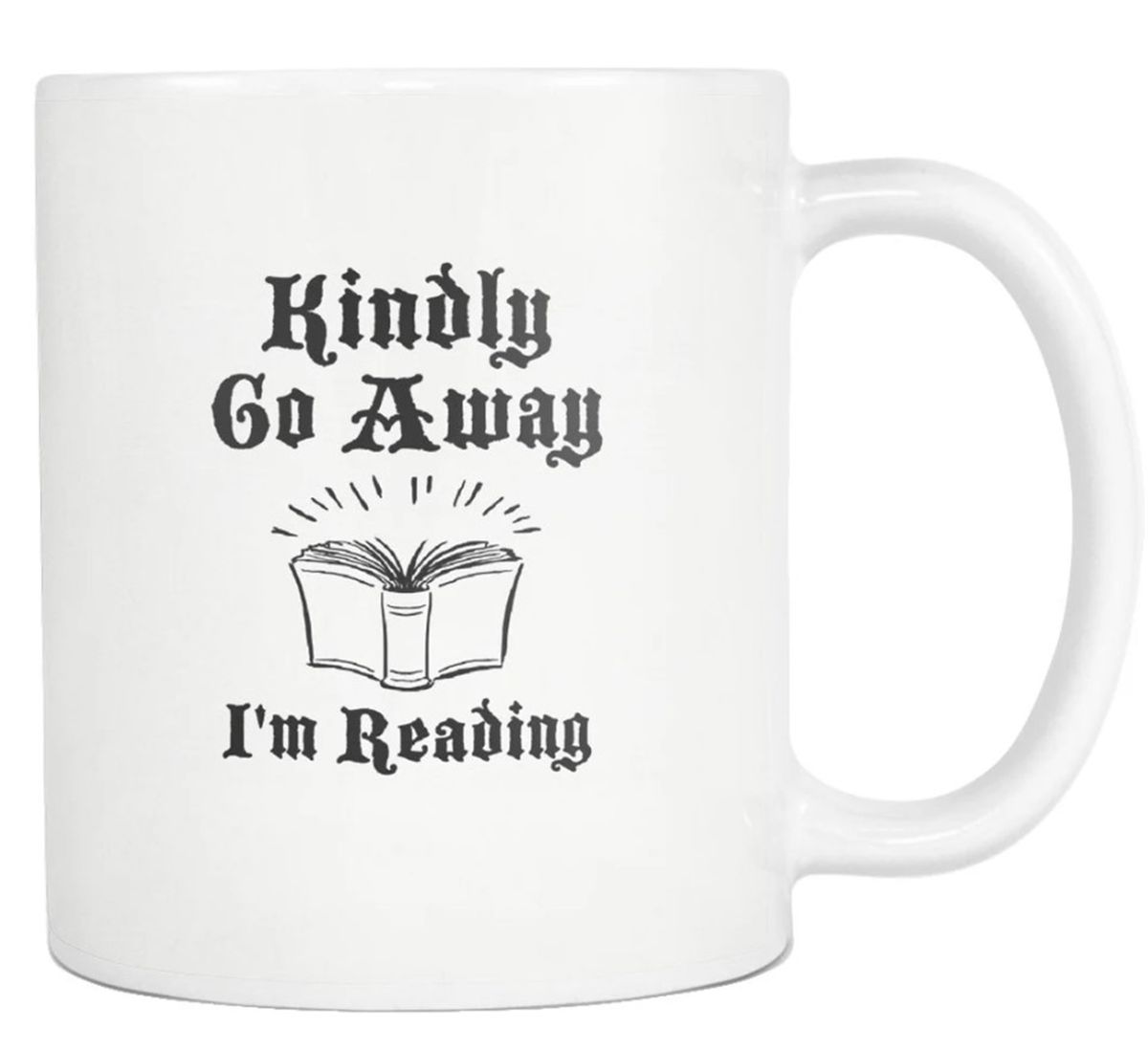 Kindly Go Away I'm Reading Birthday Christmas Student Gift Mug | Shop ...